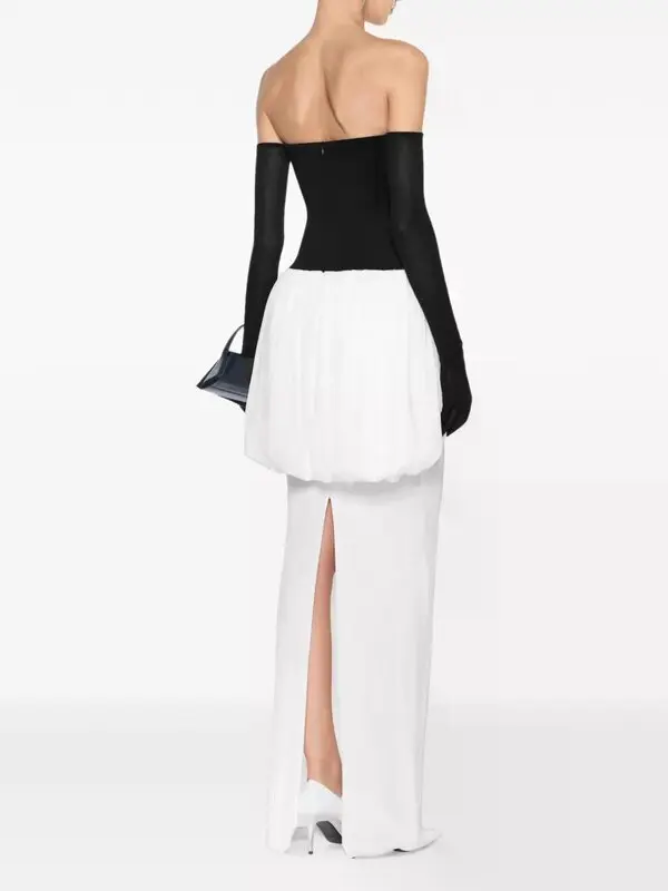 CHATS BY C.DAM Katherine Strapless Draped Maxi Dress