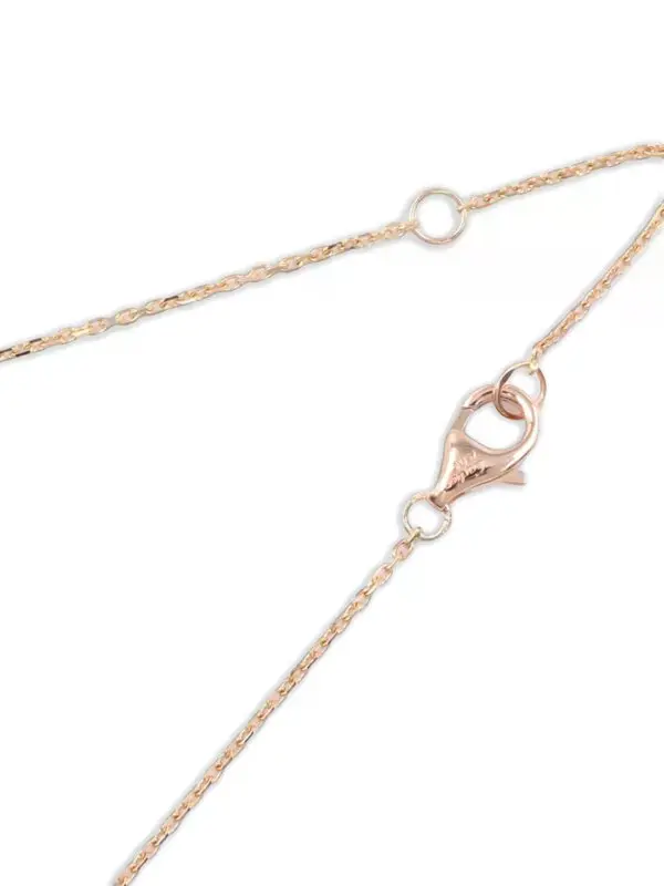 Cartier Gold Diamond Double Interlocking Hoop Pendant Necklace