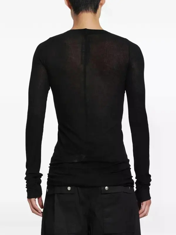 Rick Owens Tower Ribbed-knit Long-sleeve T-shirt
