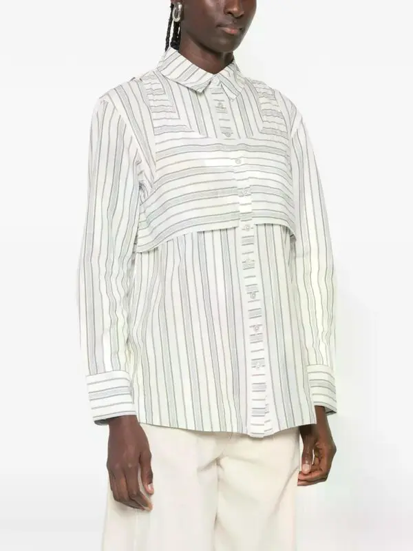DAMSON MADDER Valeria Double-layer Striped Shirt