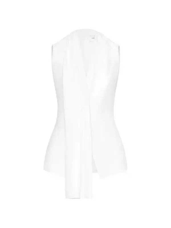 CHATS BY C.DAM Draped Collarless Vest