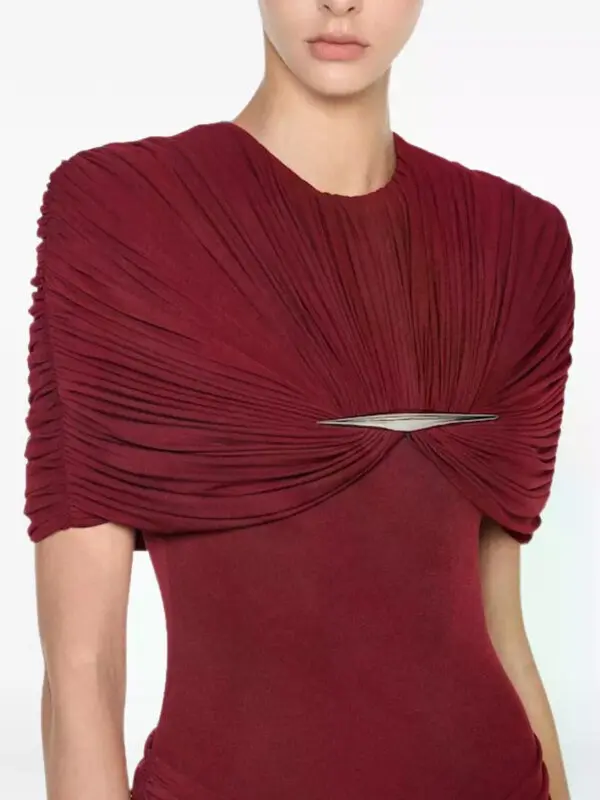 CHATS BY C.DAM Virginia Draped Maxi Dress - Red