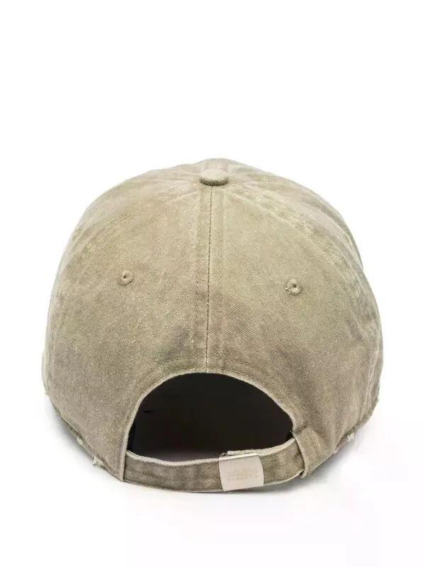 MAISON MARGIELA Logo Embroidered Distressed Baseball Cap - Green
