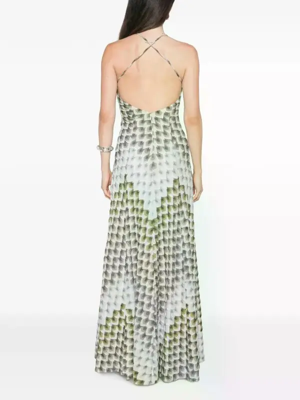 Missoni Geometric Print Halterneck Maxi Dress