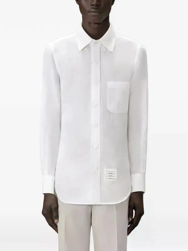Thom Browne 4-bar Linen Shirt