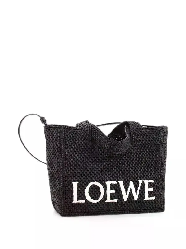 Loewe Paula's Ibiza Logo Convertible Raffia Mini Tote Bag