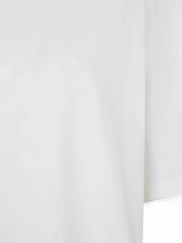 Attico Shaped-split Cotton T-shirt - White