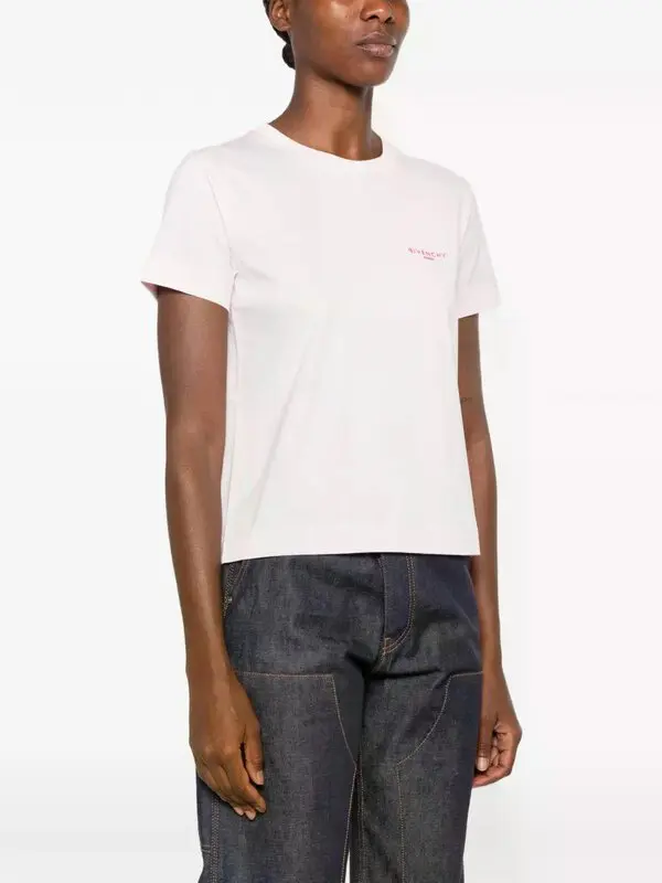 Givenchy Logo Print Crewneck T-shirt - Pink