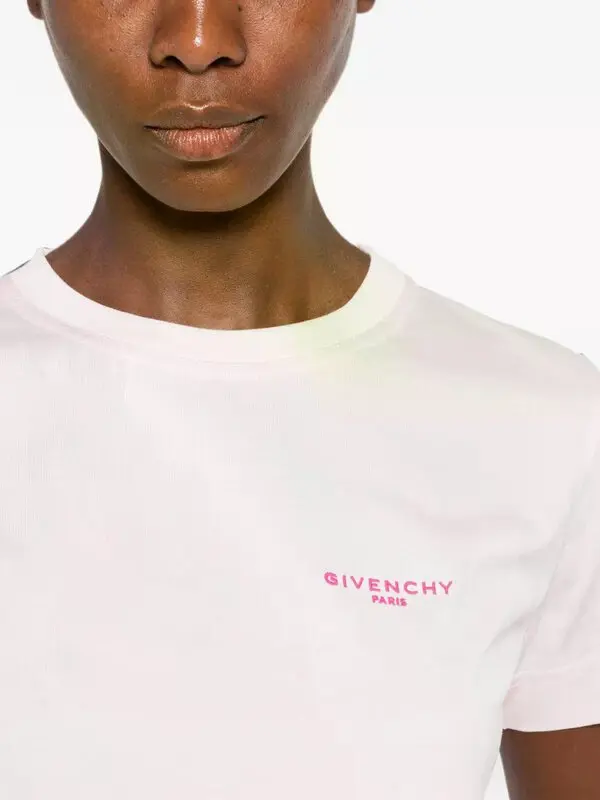 Givenchy Logo Print Crewneck T-shirt - Pink