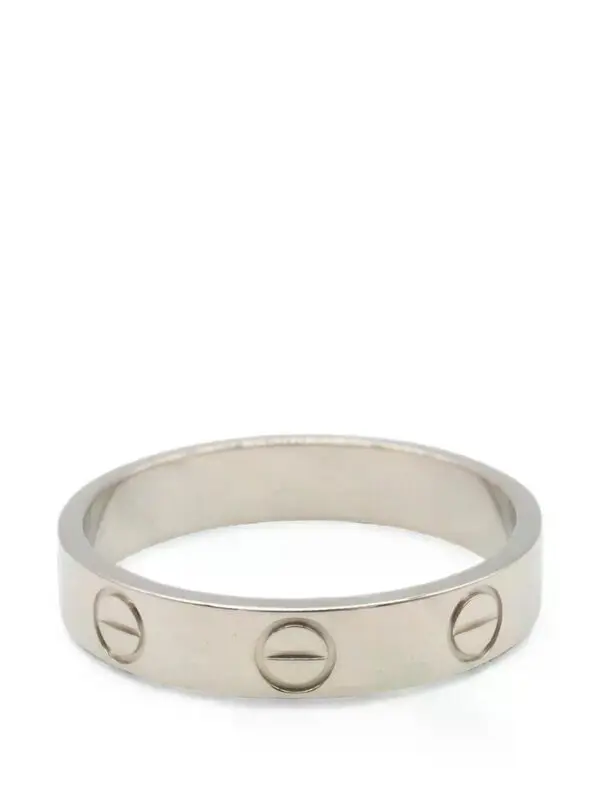 Cartier 18kt White Gold Mini Love Ring - Silver