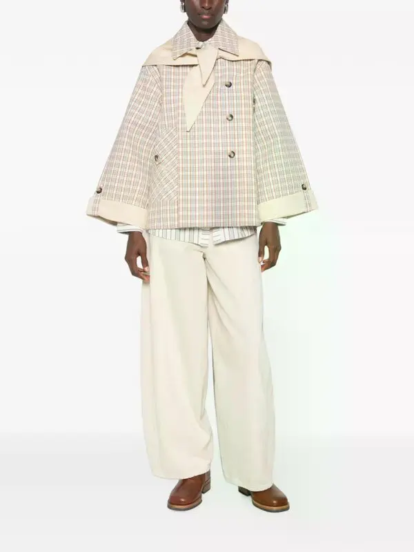 DAMSON MADDER Reversible Checked Double-breasted Jacket