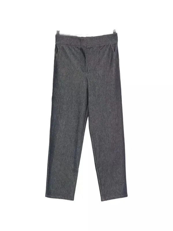 Max Mara Elasticated-waistband Logo-patch Trousers