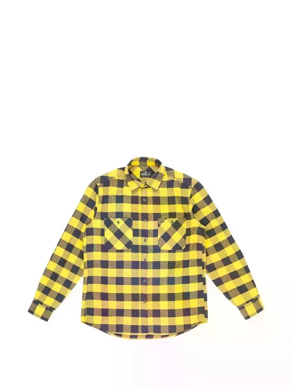 HTC LOS ANGELES Logo-print Check-pattern Shirt - Yellow