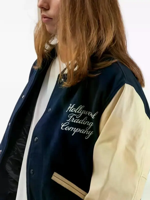 HTC LOS ANGELES Embroidered Logo Varsity Jacket