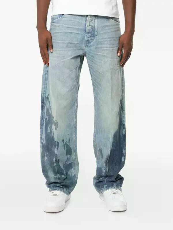 PURPLE BRAND Faded Bleach-effect Jeans