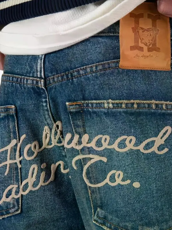HTC LOS ANGELES Gatorade Leather-patch Jeans