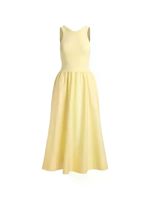Polo Ralph Lauren Shirred Sleeveless Dress - Yellow