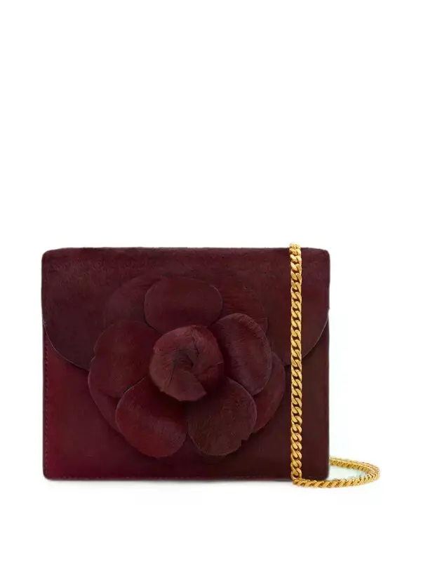 Oscar De La Renta Mini Tro Floral-appliqué Clutch Bag