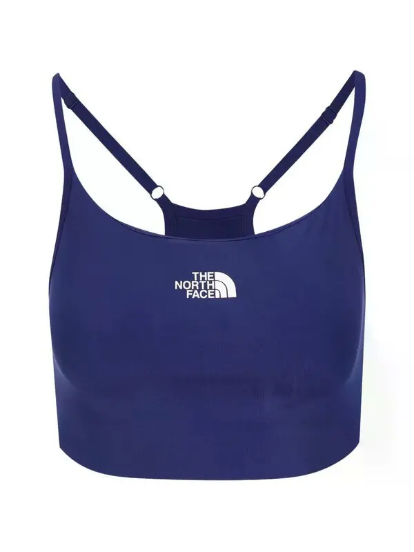 The North Face Logo-print Racerback Sports Bra - Blue