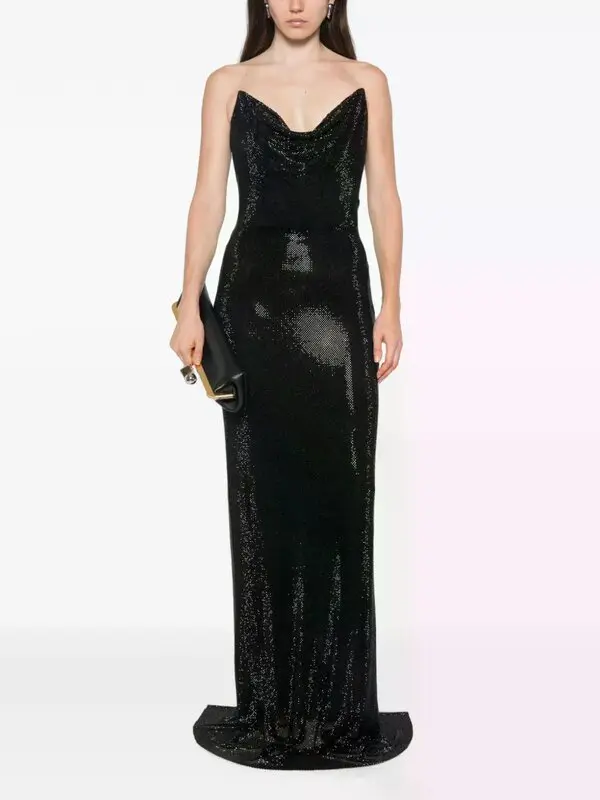ADAMARIS Strapless Draped-neckline Maxi Dress
