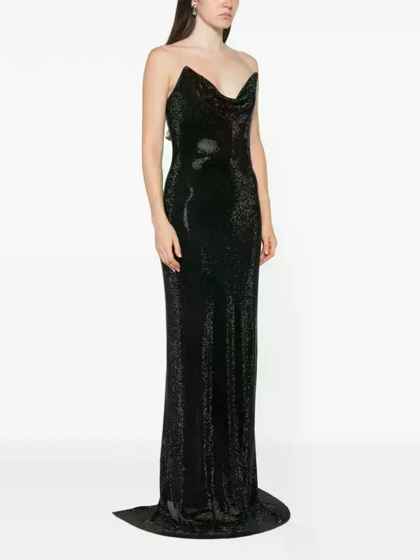 ADAMARIS Strapless Draped-neckline Maxi Dress