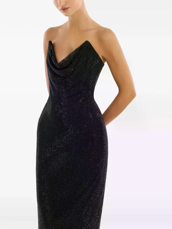 ADAMARIS Strapless Draped-neckline Maxi Dress