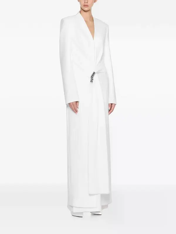 CHATS BY C.DAM Draped Coat - White