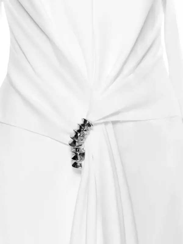CHATS BY C.DAM Draped Coat - White