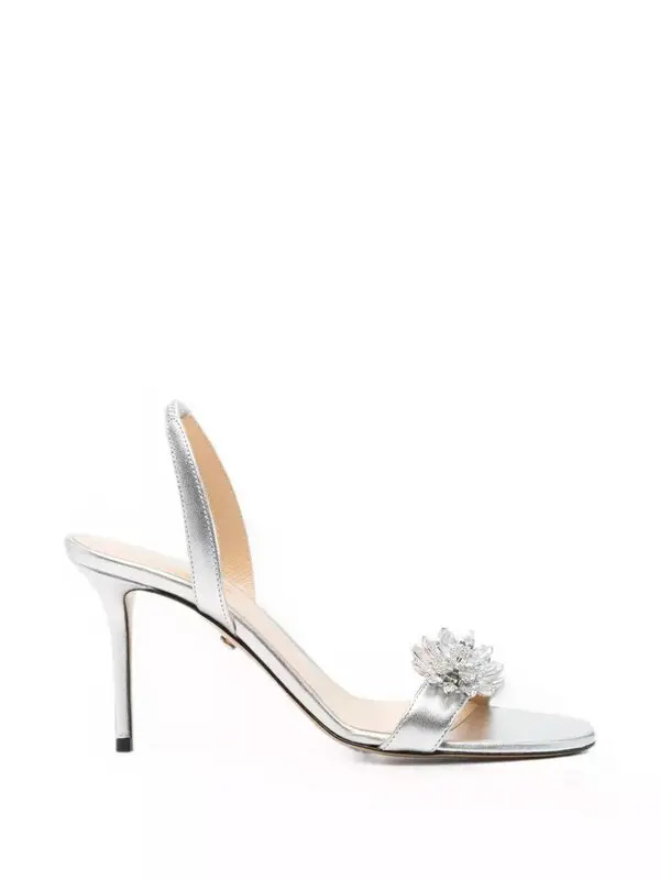 Mach & Mach Crystal-embellished Leather Sandals