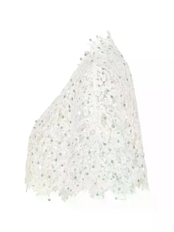ADAMARIS Sequin-embroidered Lace Cropped Jacket