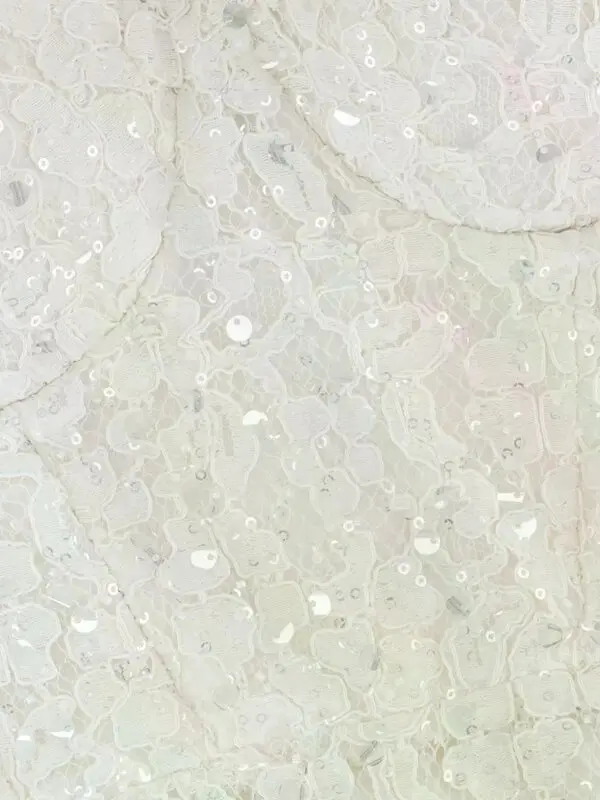 ADAMARIS Sequin-embroidered Lace-trimmed Midi Dress