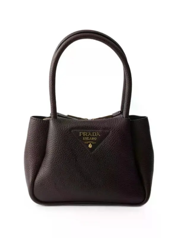 Prada Leather Mini Handbag - Brown