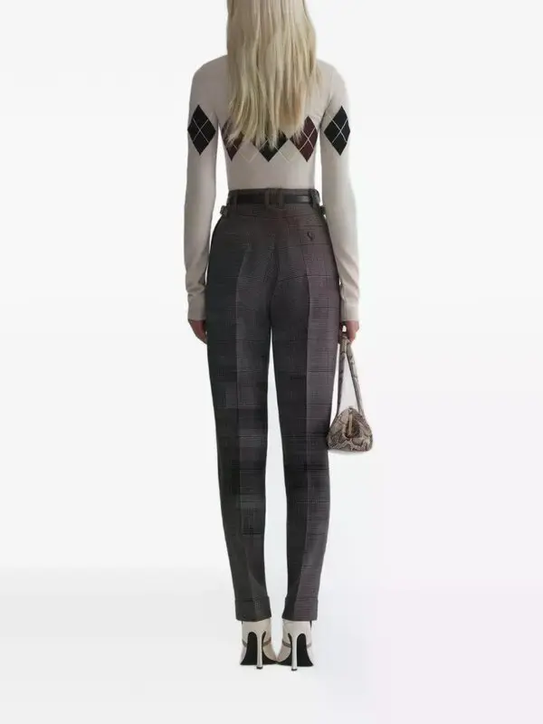 MUGLER Houndstooth Check Tailored Trousers