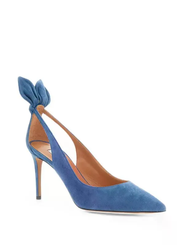 AQUAZZURA Bow-detail Stiletto Pointed-toe Mules