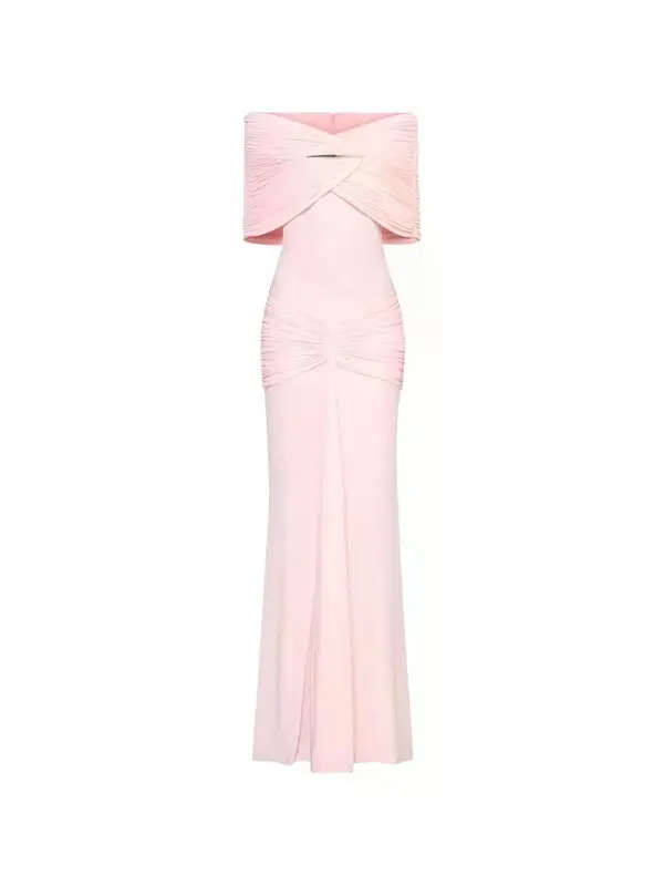 CHATS BY C.DAM Draped Off-shoulder Dress