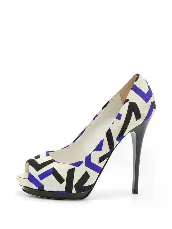 GIUSEPPE ZANOTTI Printed Peep-toe Pumps