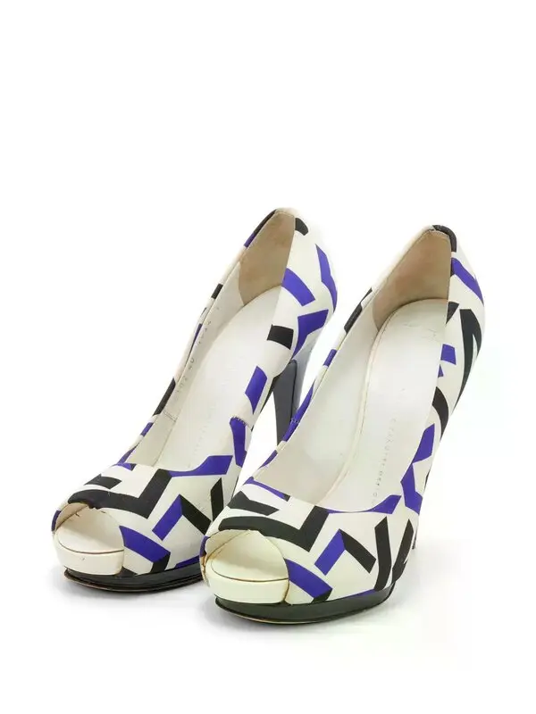 GIUSEPPE ZANOTTI Printed Peep-toe Pumps