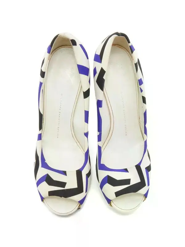GIUSEPPE ZANOTTI Printed Peep-toe Pumps
