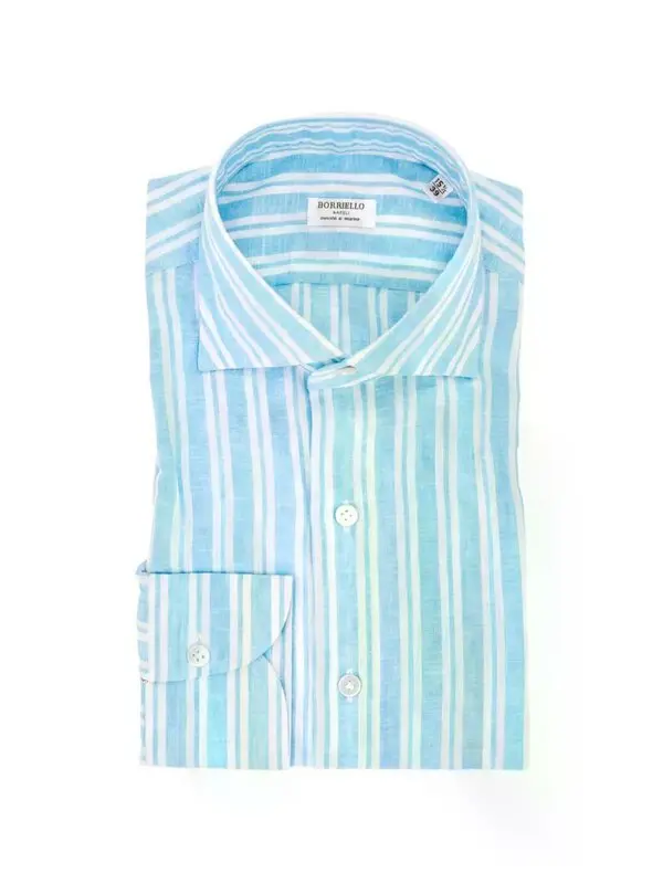 BORRIELLO NAPOLI Striped-pattern Long-sleeve Shirt