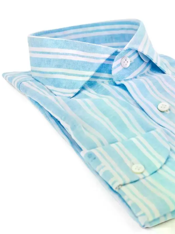 BORRIELLO NAPOLI Striped-pattern Long-sleeve Shirt