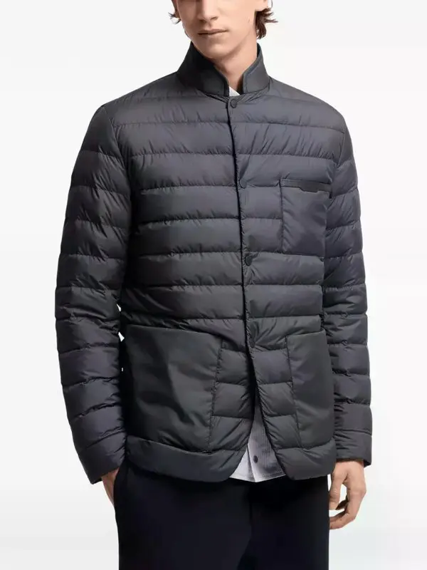 Moncler Kenai Down Jacket With High Neck - Blue
