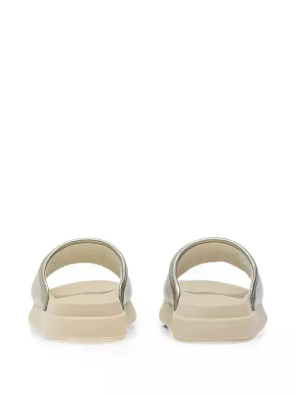 Y3 Metallic-strap Logo-print Slides