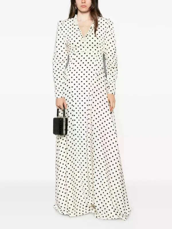 ADAMARIS Polka-dot Maxi Dress