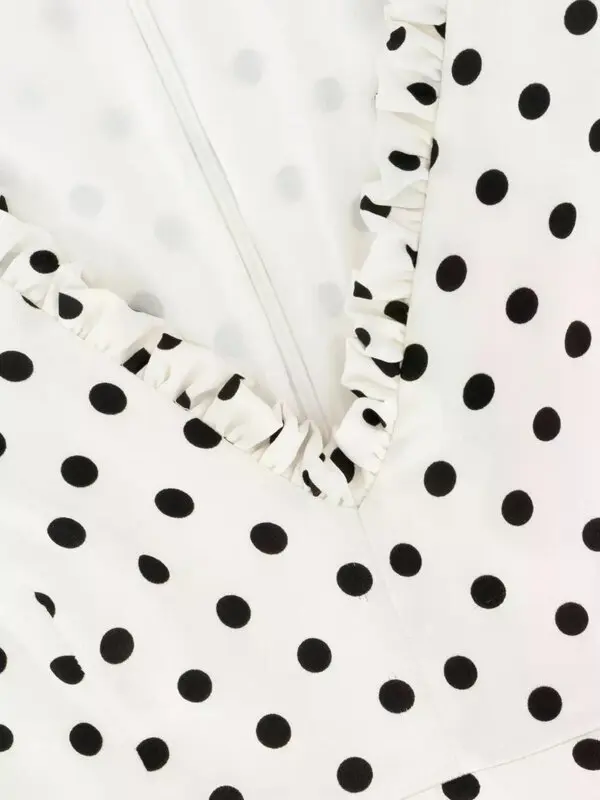 ADAMARIS V-neck Polka Dot Maxi Dress