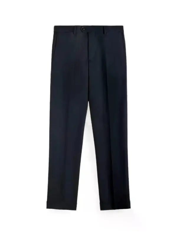 FAY Slim-fit Virgin Wool Trousers - Blue