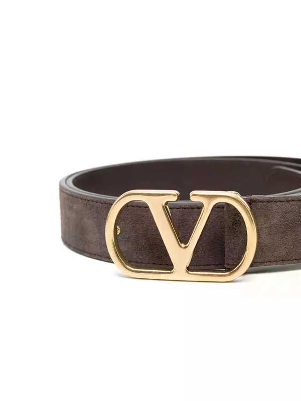 Valentino Garavani Vlogo Signature Suede Belt