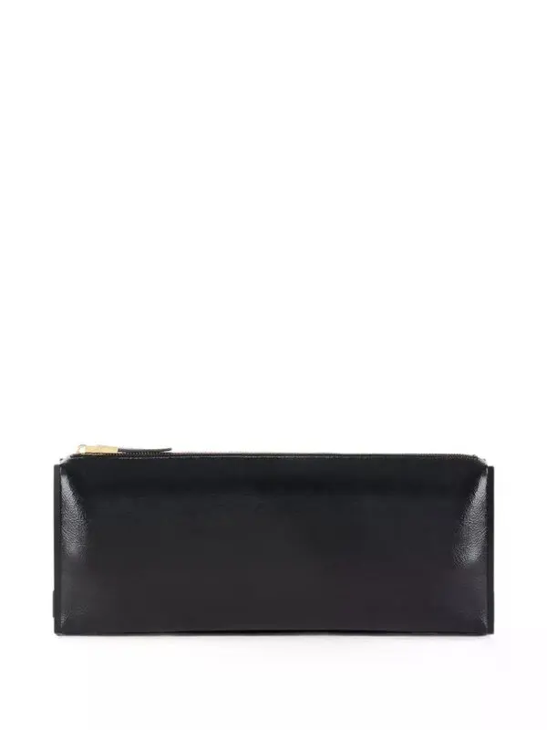 Elisabetta Franchi Patent Effect Clutch Bag - Black
