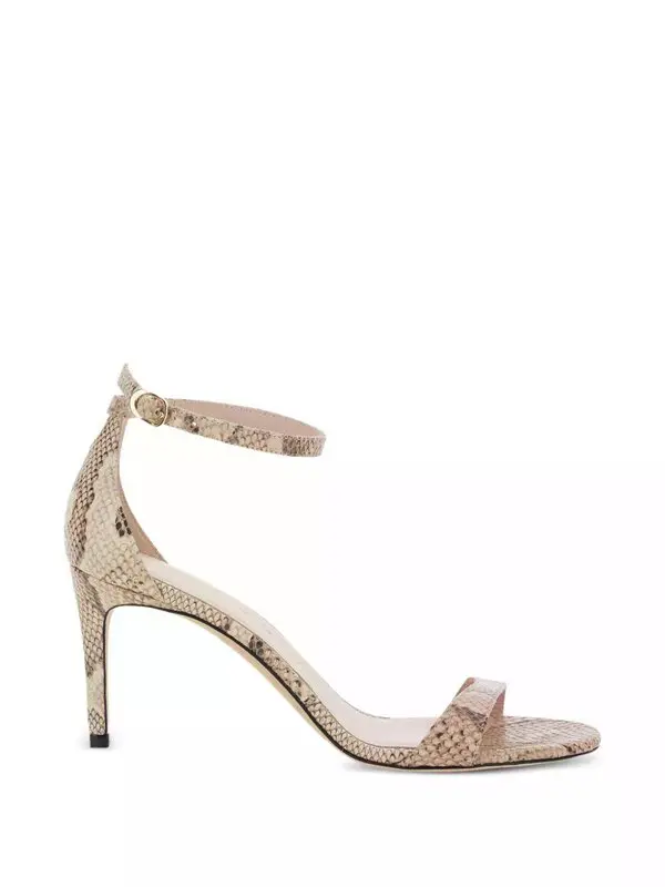 STUART WEITZMAN Snakeskin Strap Sandals