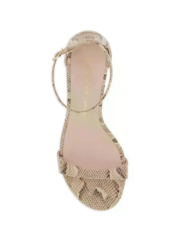 STUART WEITZMAN Snakeskin Strap Sandals