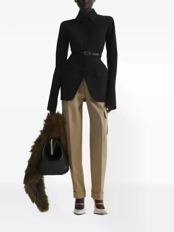 MUGLER Black Shirt Jacket